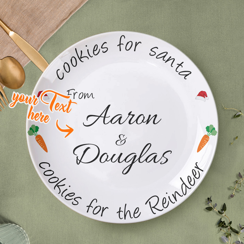 Personalised Party Tableware Custom Name Round Ceramic Dinner Plate ...
