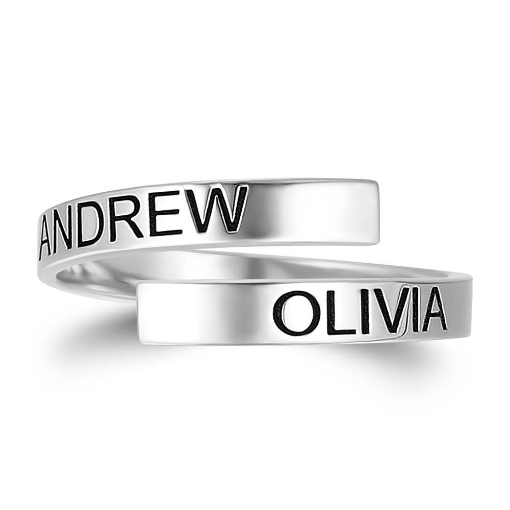 Custom Engraved Two Names Ring Copper | MadeMine