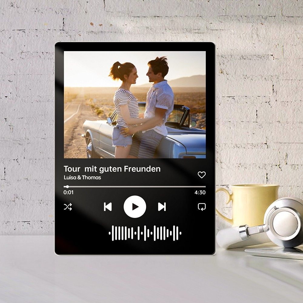 Scannable Music Code Acrylic Plaque Custom Photo Album Cover - MadeMine ...