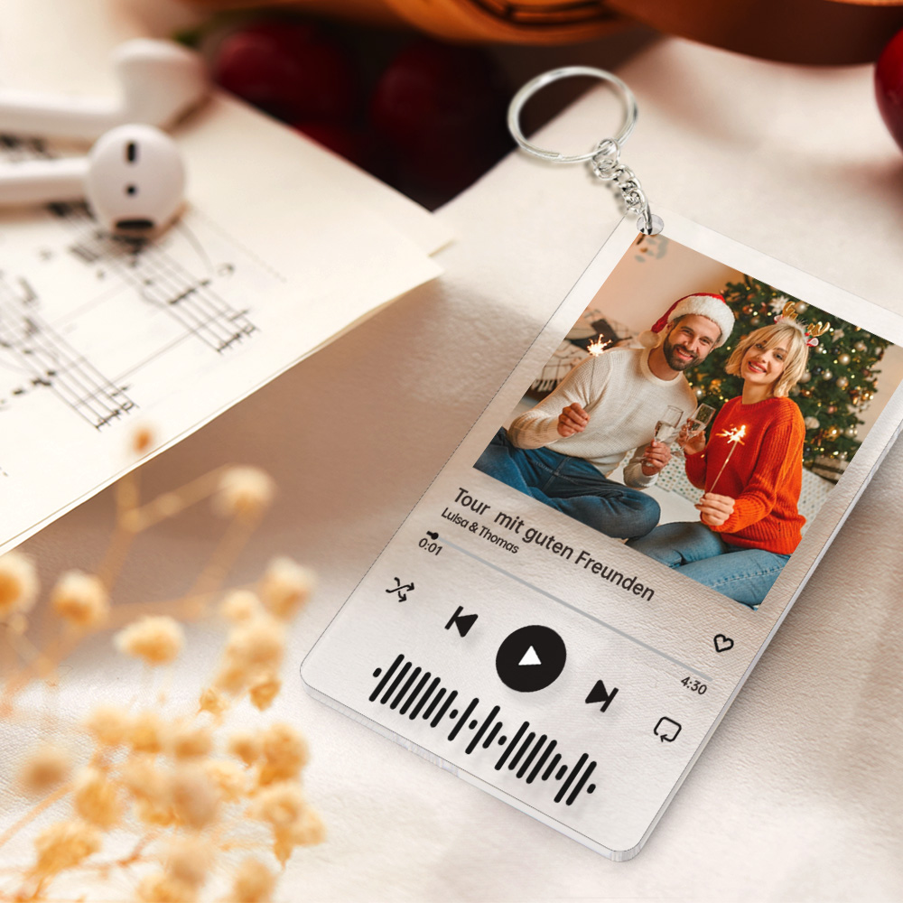 Personalized Acrylic Album Cover Keychain Music Code Key Chian - 4*6 ...