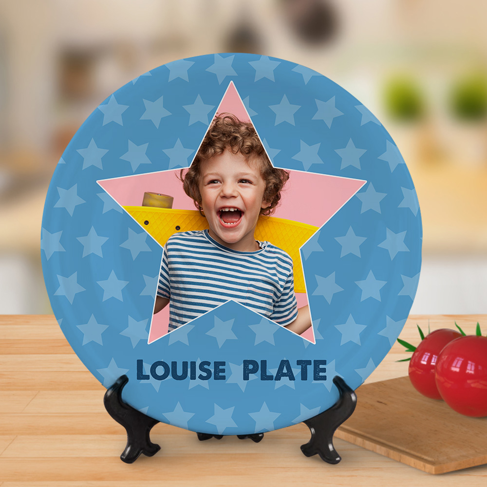 Custom Name Ceramic Souvenir Plate Personalized Star Shape Dinner ...