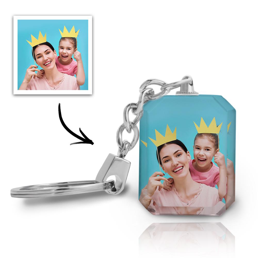 Customized Double Side Crystal Keychain With 2 Photos - MadeMine Custom ...