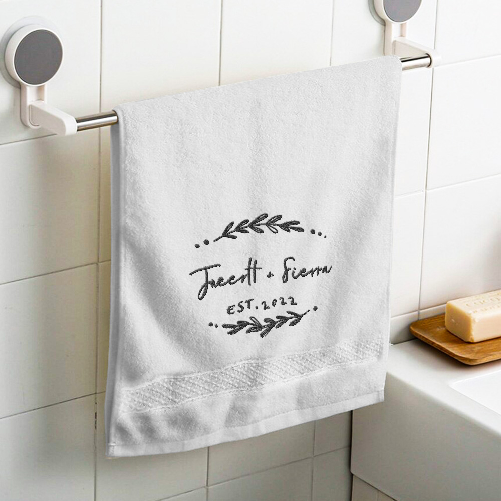 Personalized Name and Date Towel Custom Embroidered Towels for ...
