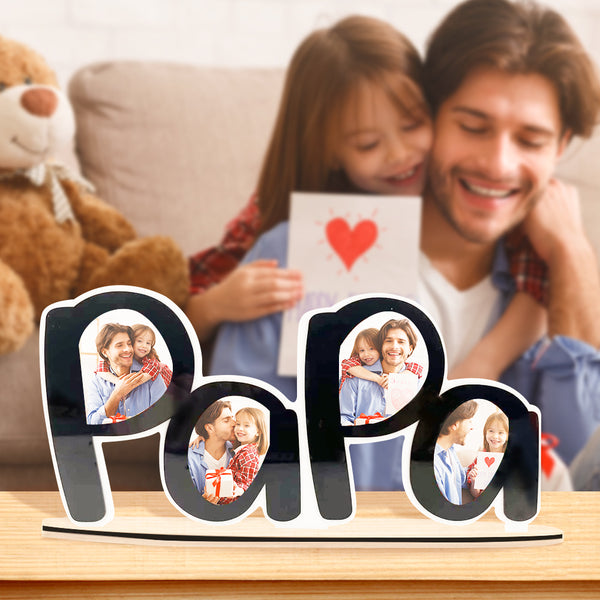 Custom Photo Frame Papa Photo Acrylic Desk Decoration Father's Day Gift ...