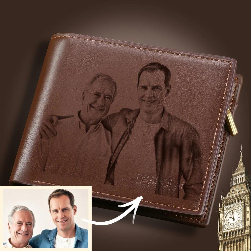 Custom Printed Leather Men's Wallet - MadeMine Custom Drop Shipping