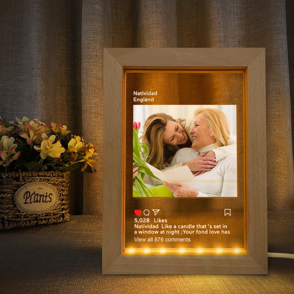 Personalized Instagram Led Night Lamp Picture Frame Night Light | MadeMine